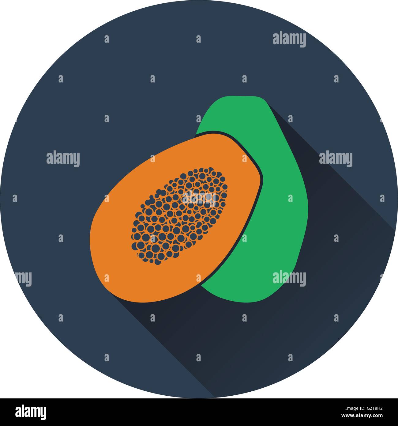 Papaya icon. Flat design. Vector illustration Stock Vector Image & Art ...