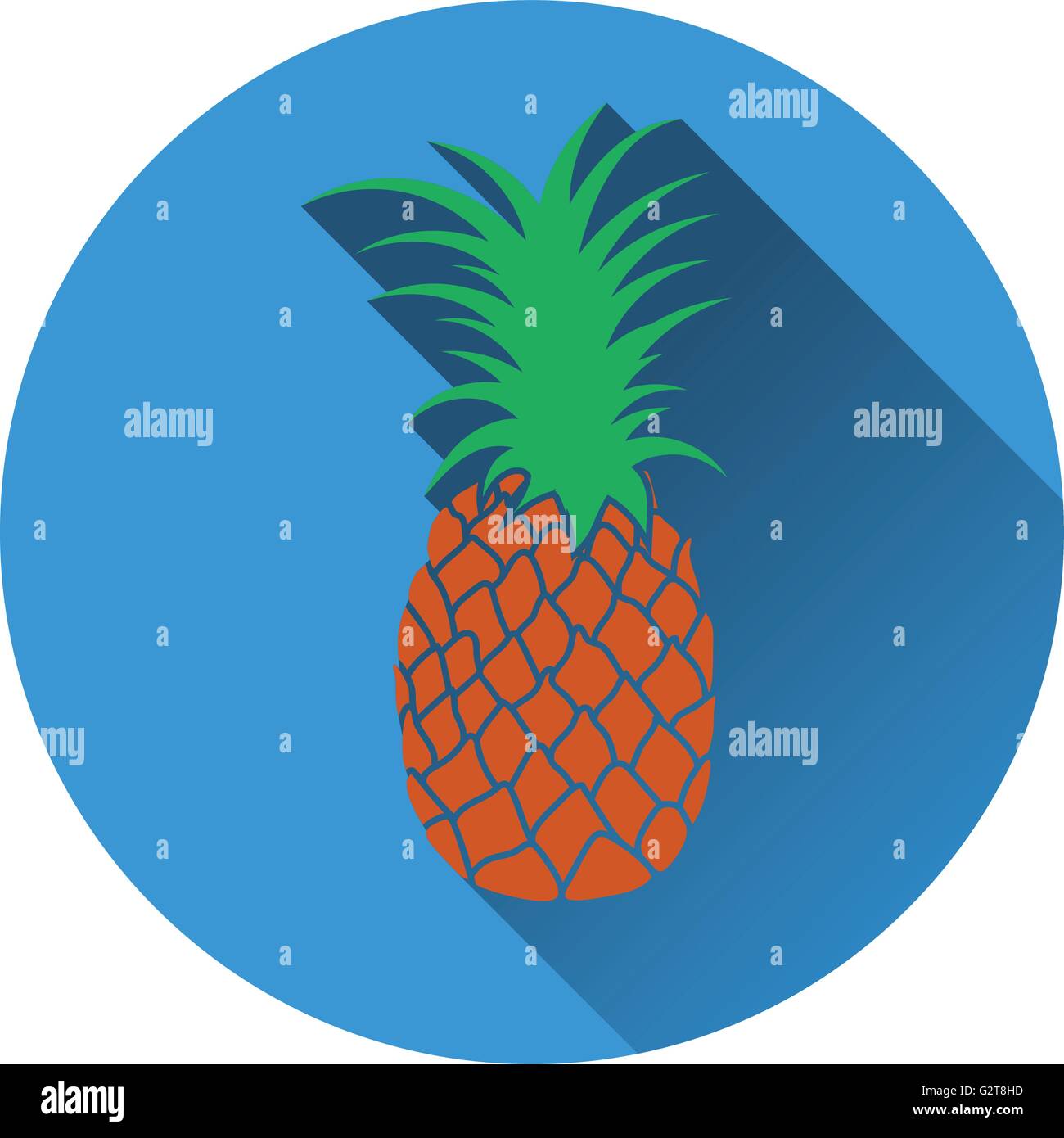 Pineapple icon. Flat design. Vector illustration Stock Vector Image ...
