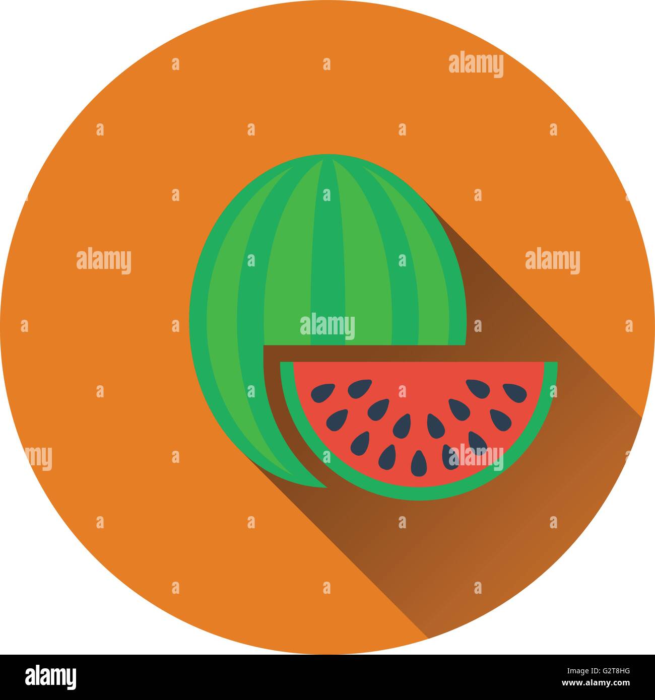 Watermelon icon. Flat design. Vector illustration Stock Vector Image ...
