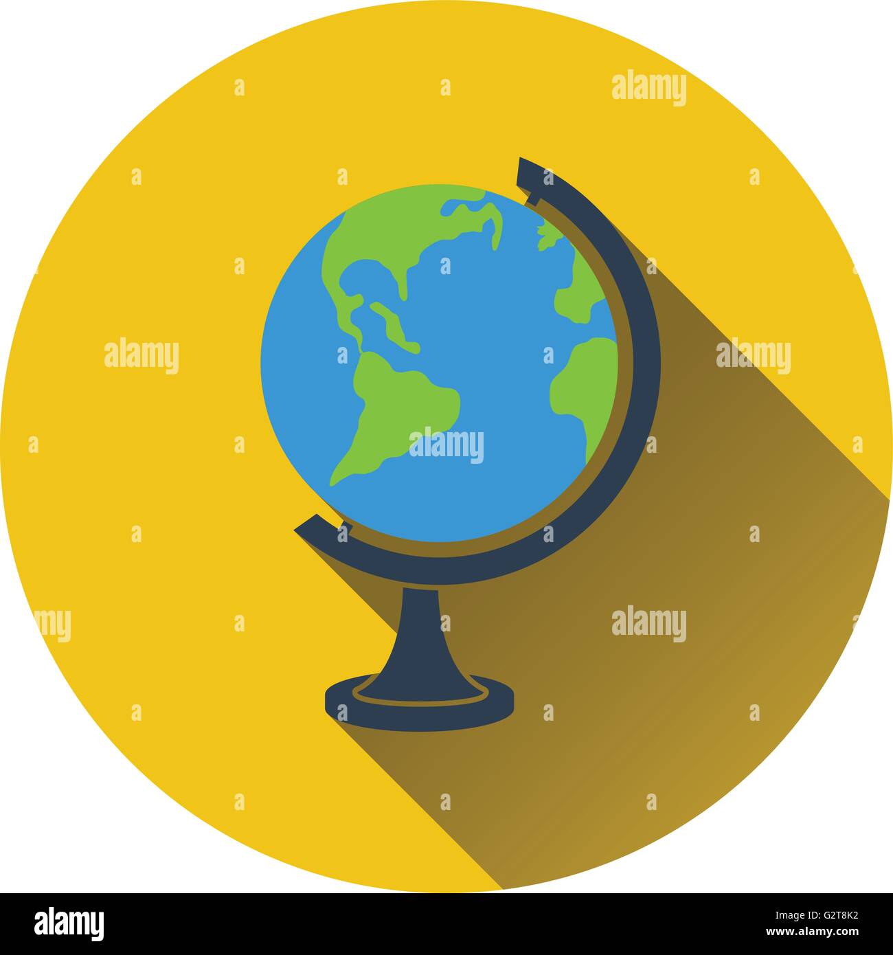 Flat design icon of Globe in ui colors. Flat design. Vector ...