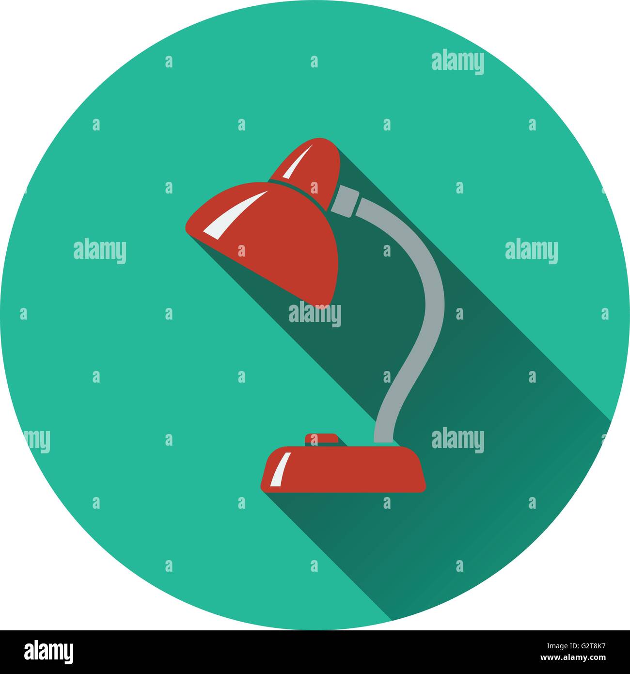 Flat design icon of Lamp in ui colors. Flat design. Vector illustration ...