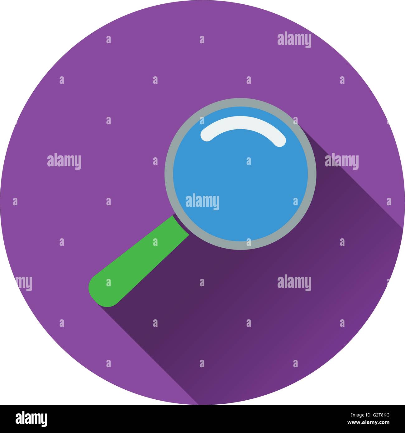 Flat design icon of magnifier in ui colors. Flat design. Vector ...