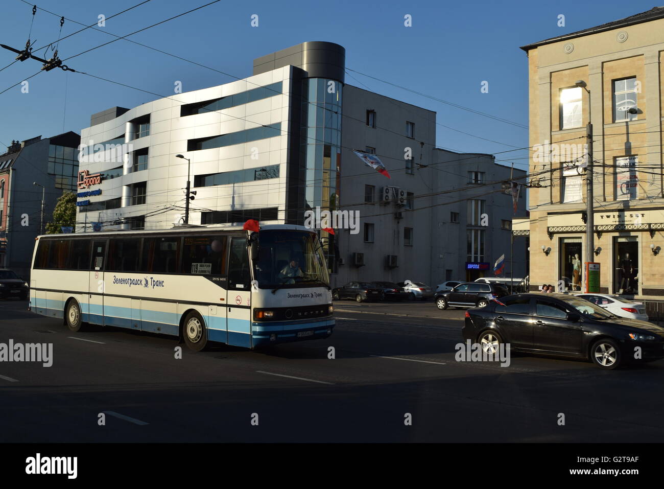 Urban bus service in Kaliningrad city. The most modern vehicles are ...