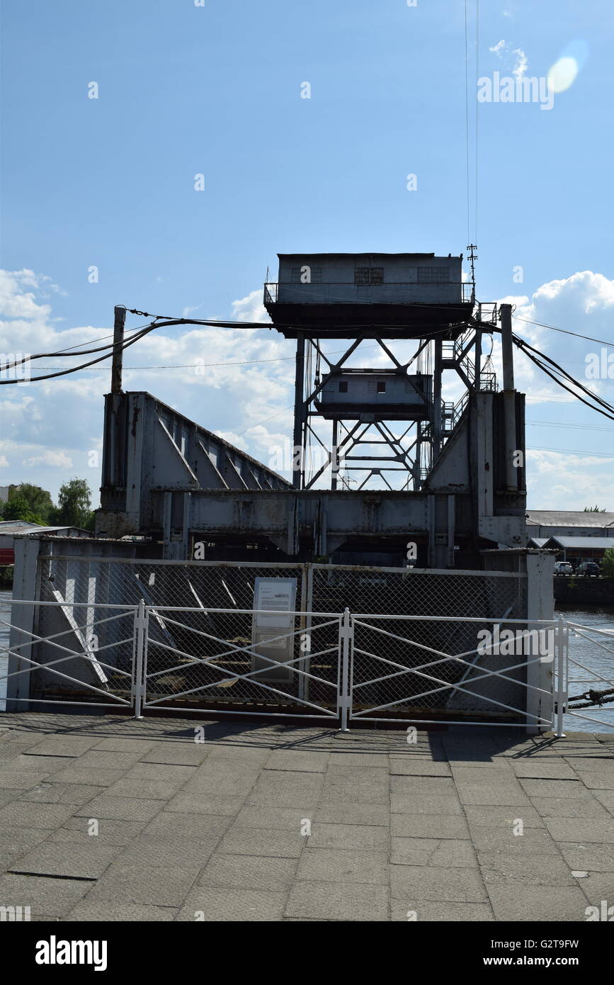 The World Ocean Museum in Kaliningrad. The old railway drawbridge Stock ...