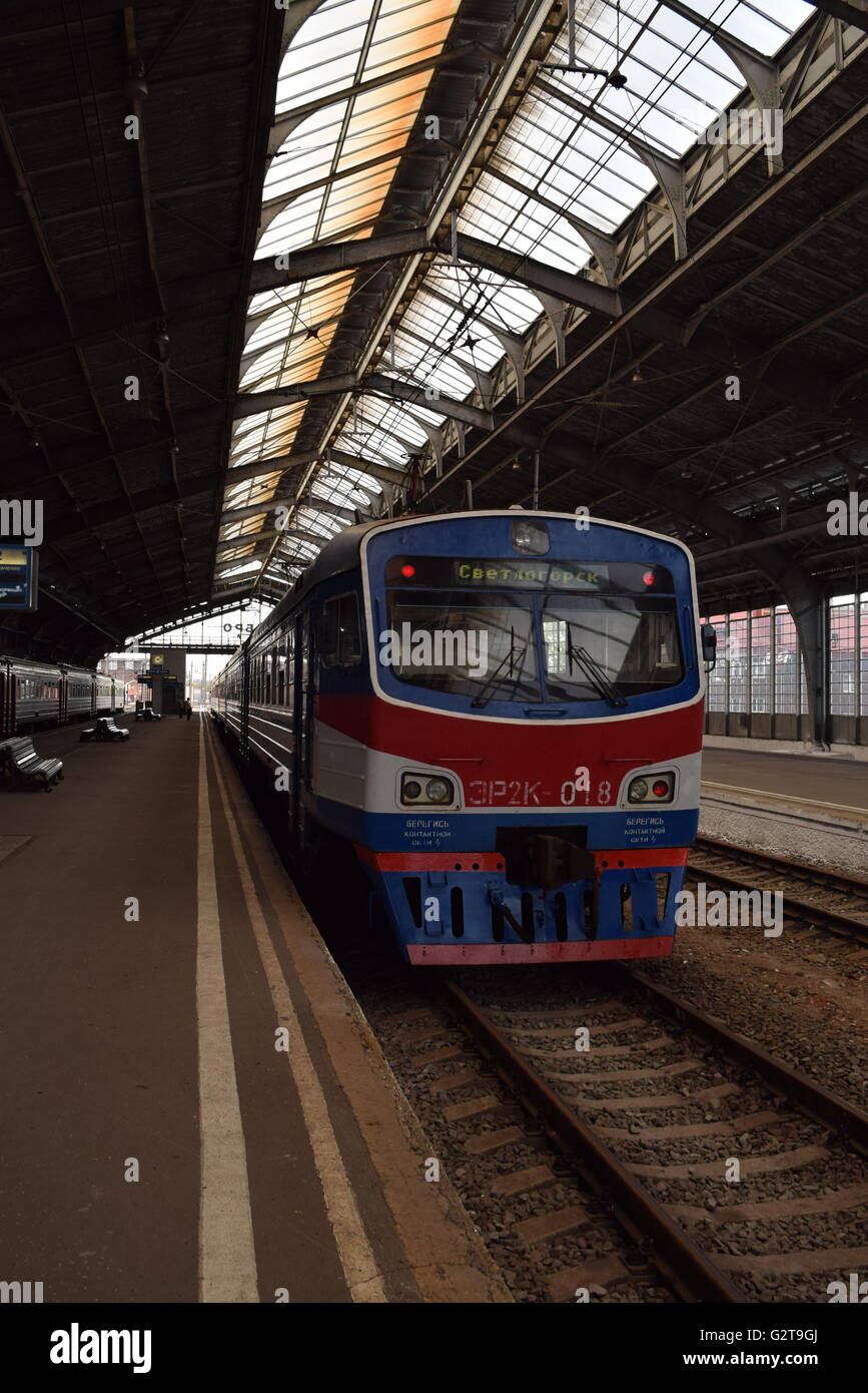 Railway station in Kaliningradskaya Oblast - the Russian rail (RZD ...