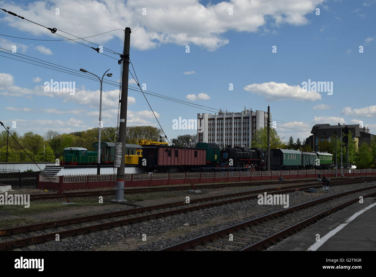 Railway station in Kaliningradskaya Oblast - the Russian rail (RZD ...