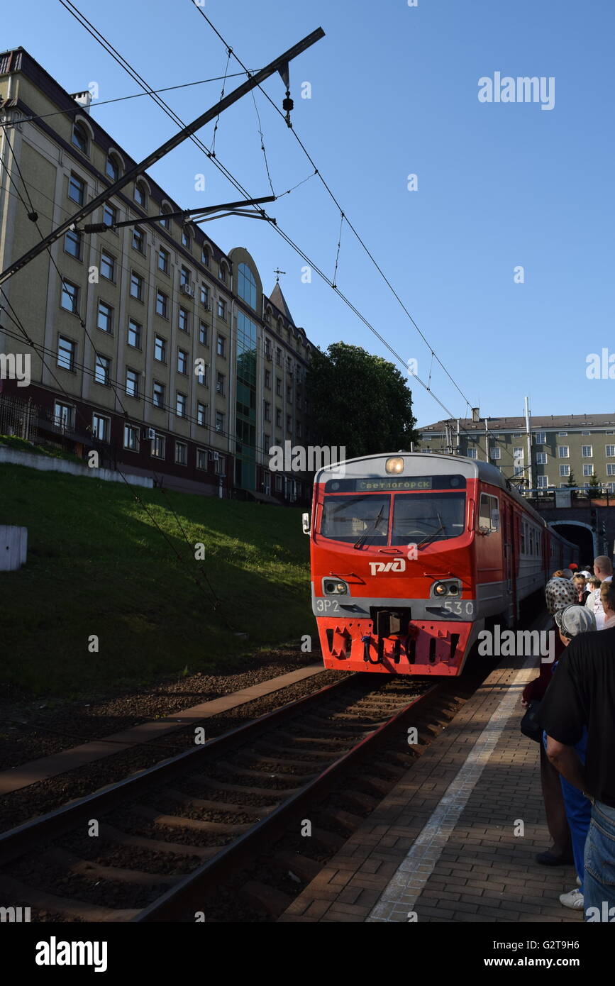 Railway station in Kaliningradskaya Oblast - the Russian rail (RZD ...