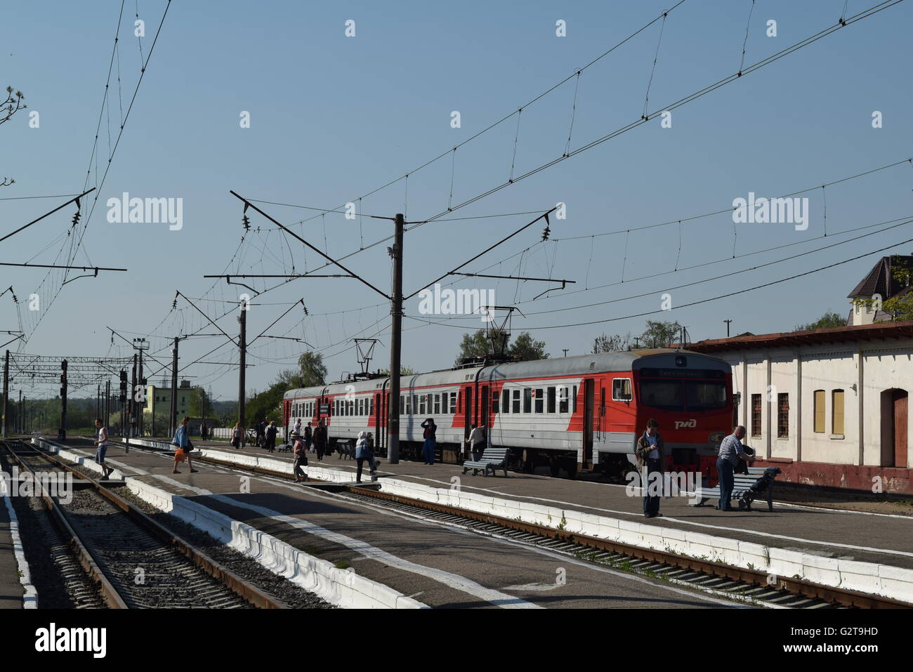 Railway station in Kaliningradskaya Oblast - the Russian rail (RZD ...