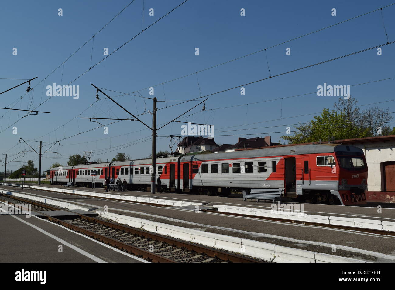 Railway station in Kaliningradskaya Oblast - the Russian rail (RZD ...