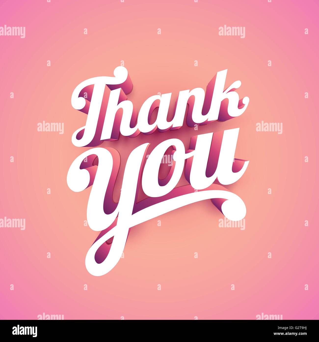Vector 3d “Thank You” typographic design Stock Vector Image & Art - Alamy