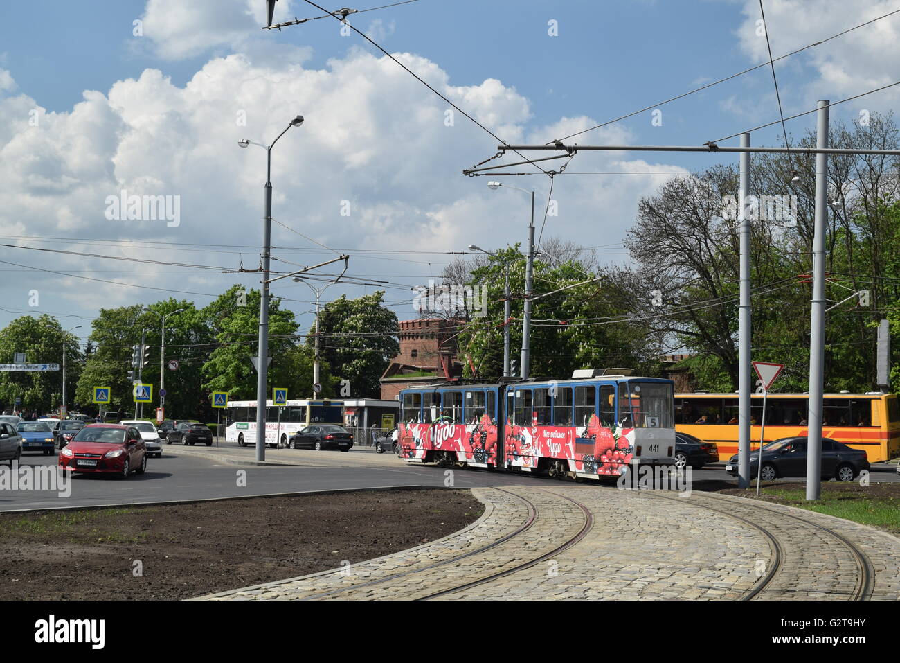 Tram view of Kaliningrad: modern state of the westernmost tramway in ...