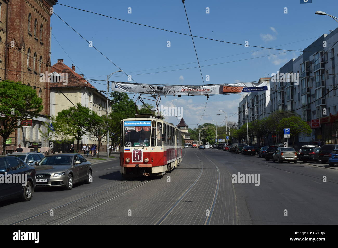 Tram view of Kaliningrad: modern state of the westernmost tramway in ...
