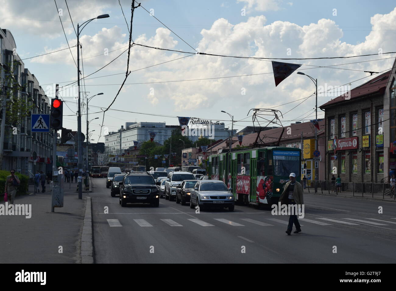 Tram view of Kaliningrad: modern state of the westernmost tramway in ...