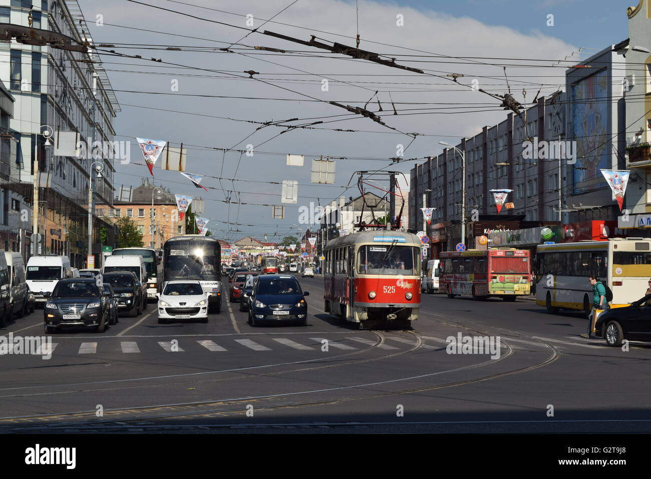 Tram view of Kaliningrad: modern state of the westernmost tramway in ...