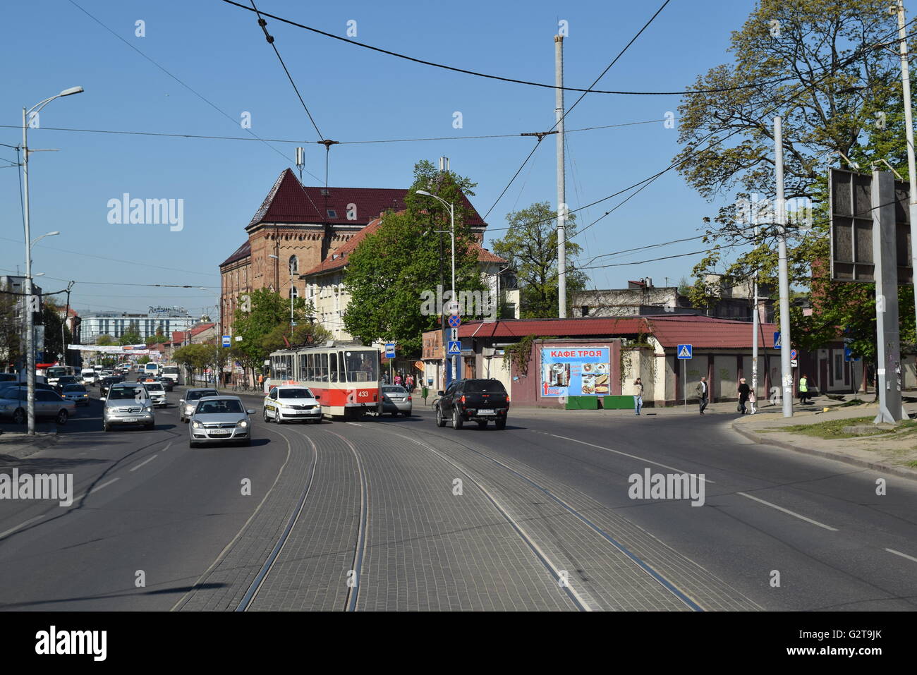 Tram view of Kaliningrad: modern state of the westernmost tramway in ...
