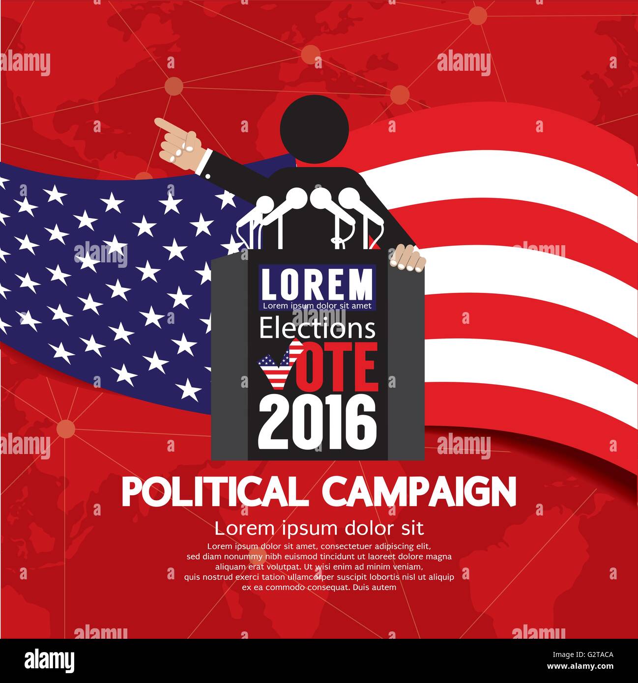 Political Campaign Banner Vector Illustration Stock Vector Image & Art ...
