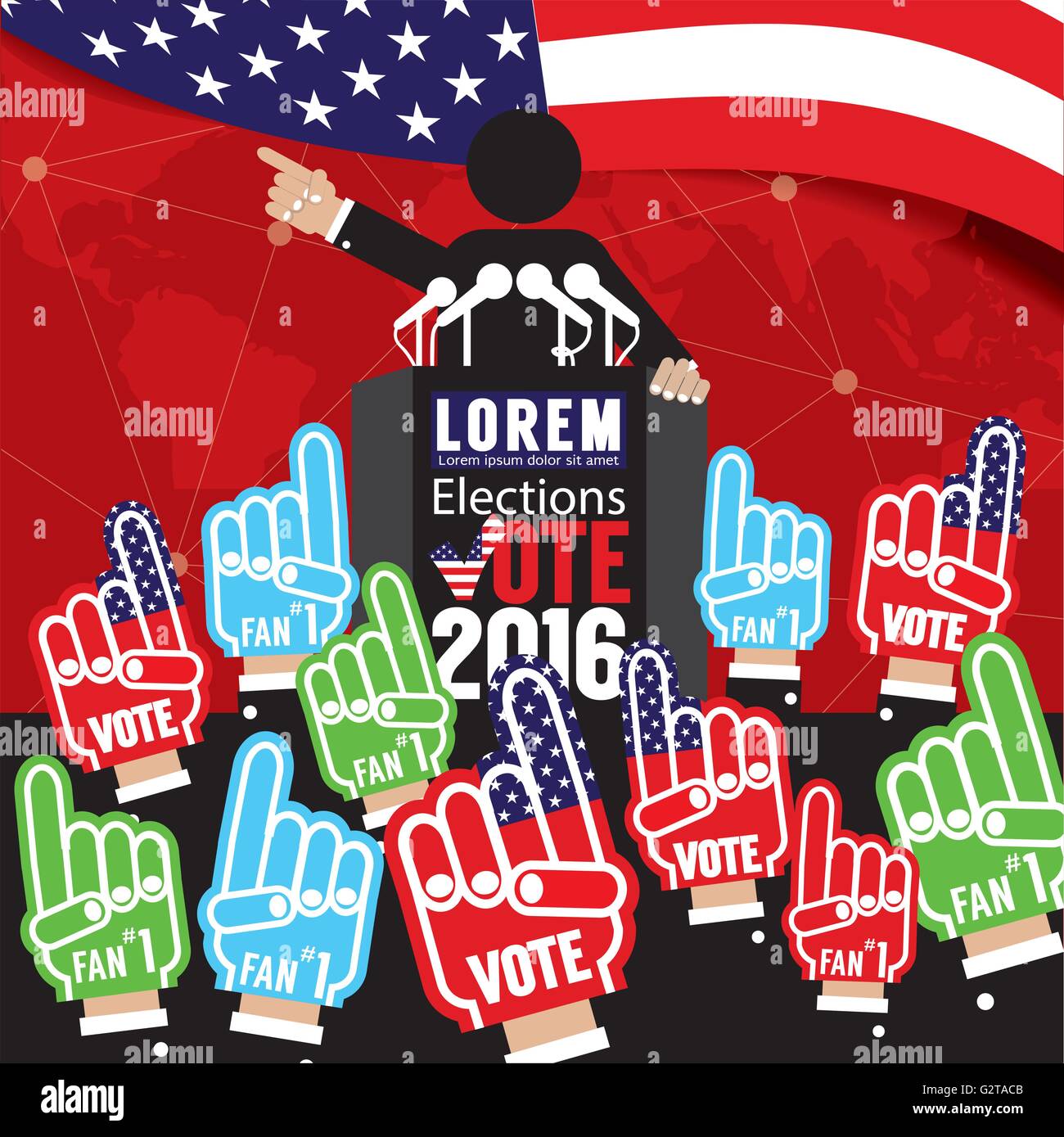 Political Campaign Banner Vector Illustration Stock Vector Image & Art ...