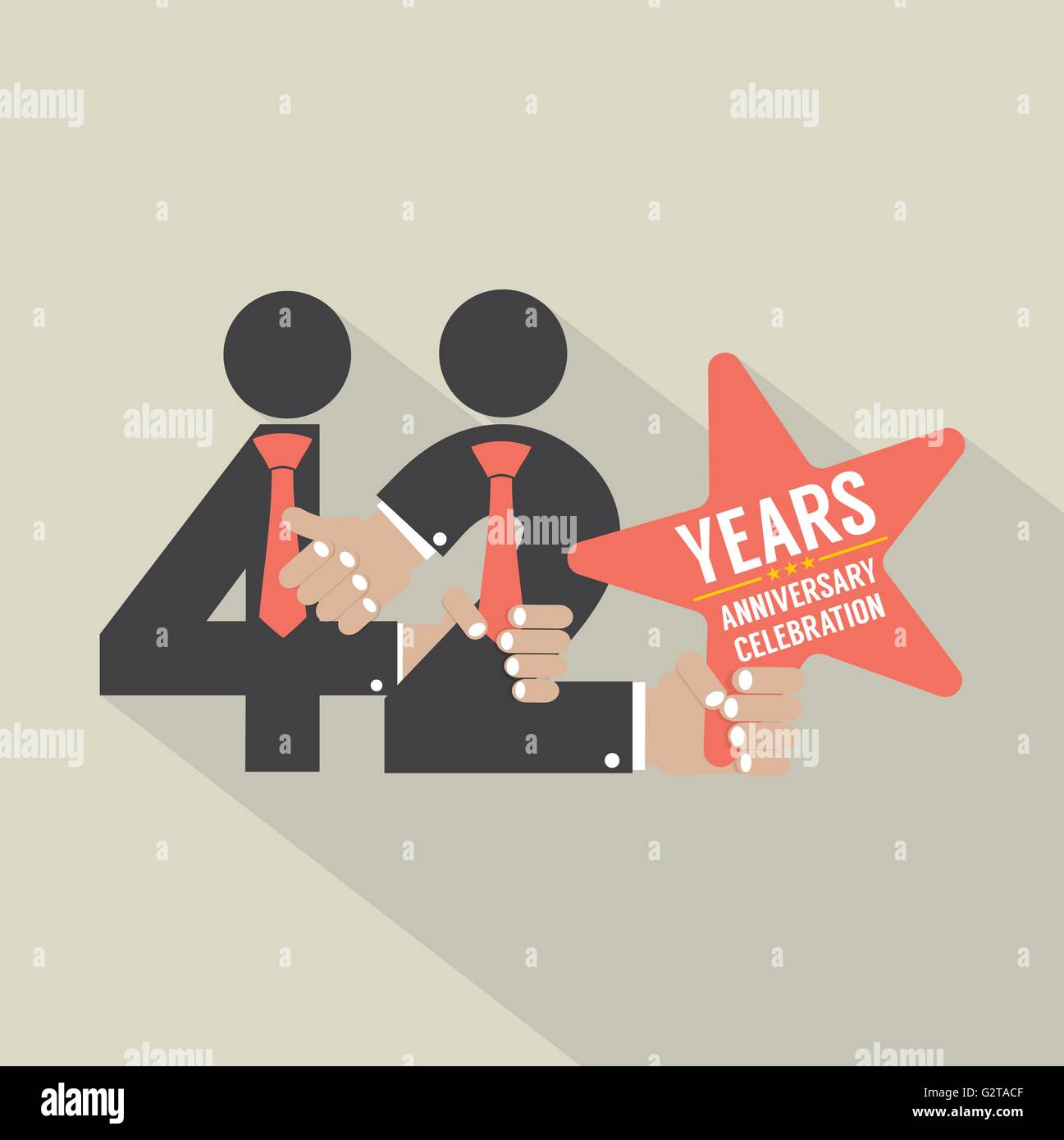 42nd Years Anniversary Typography Design Vector Illustration Stock ...