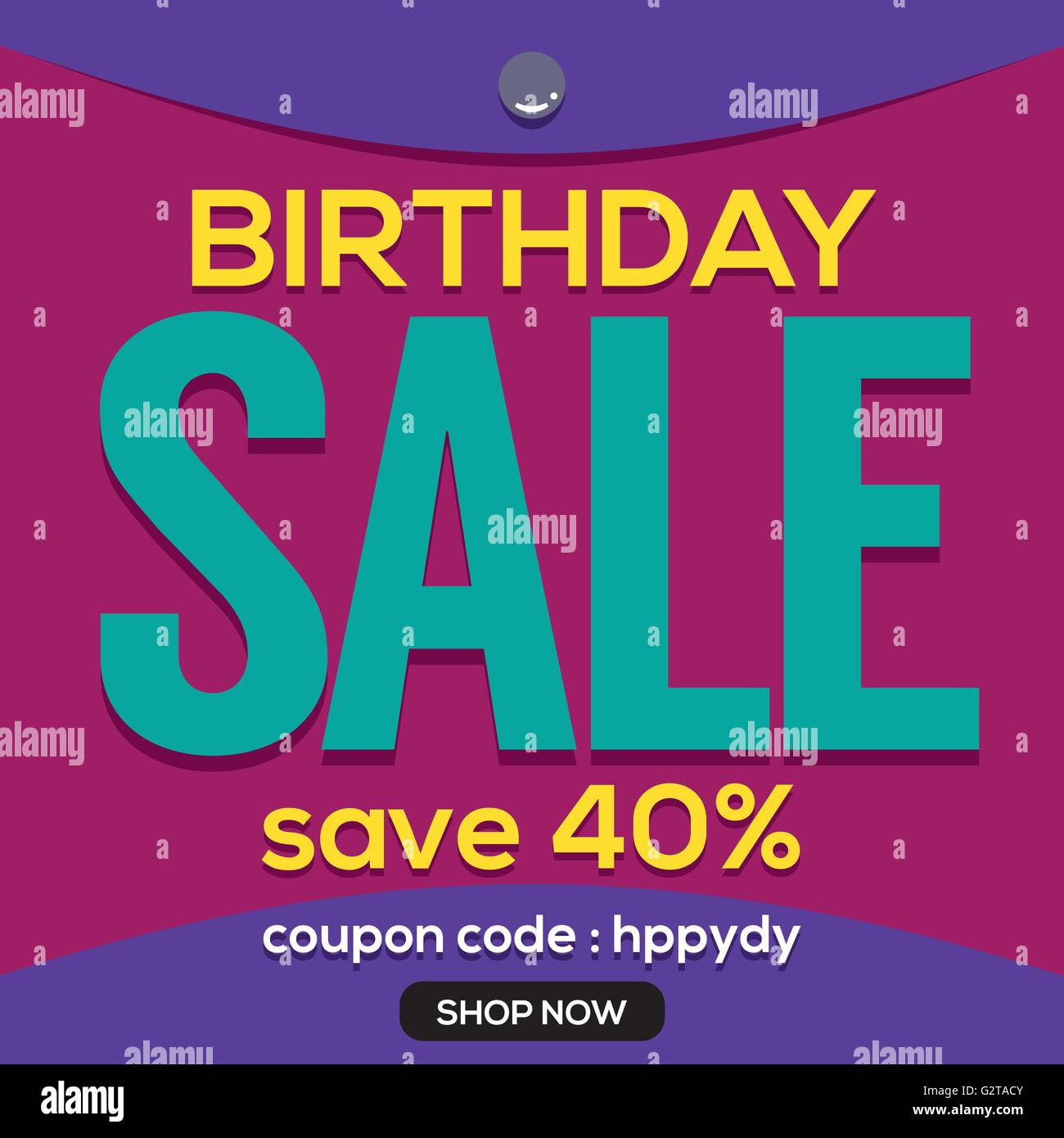 Happy Birthday Sale Banner Vector Illustration Stock Vector Image & Art ...