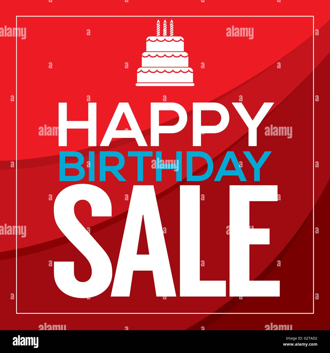 Happy Birthday Sale Banner Vector Illustration Stock Vector Image & Art ...