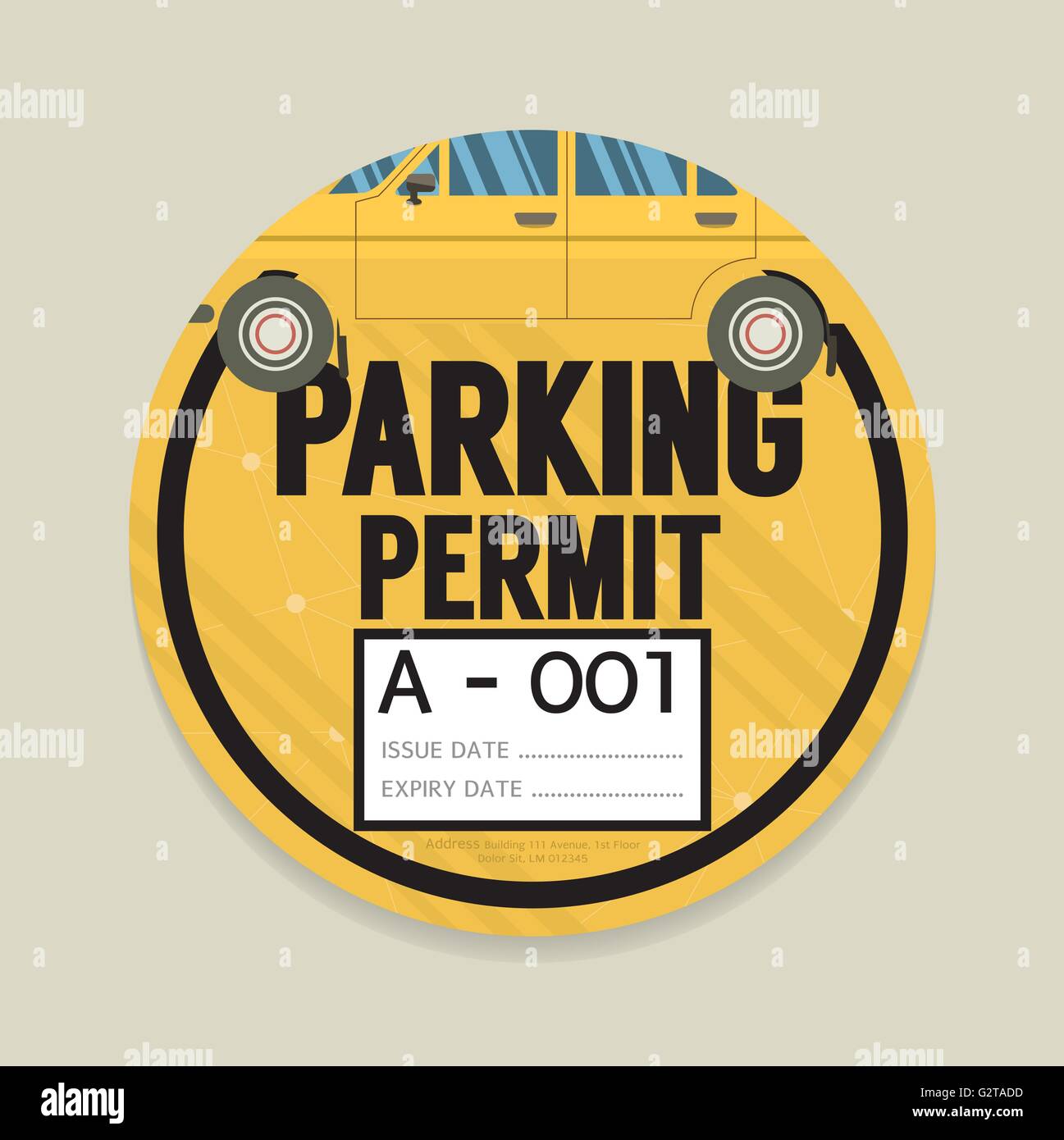 Parking Permit Card Vector Illustration Stock Vector Image & Art - Alamy