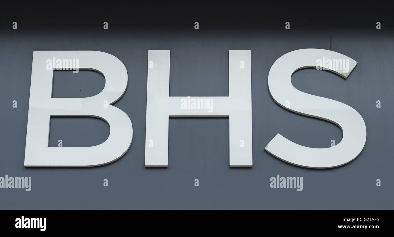 Bhs logo hi-res stock photography and images - Alamy