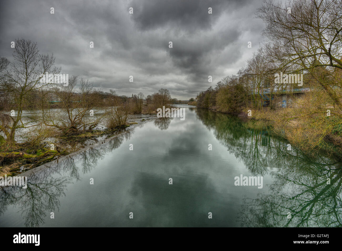 Trees and river Stock Photo - Alamy