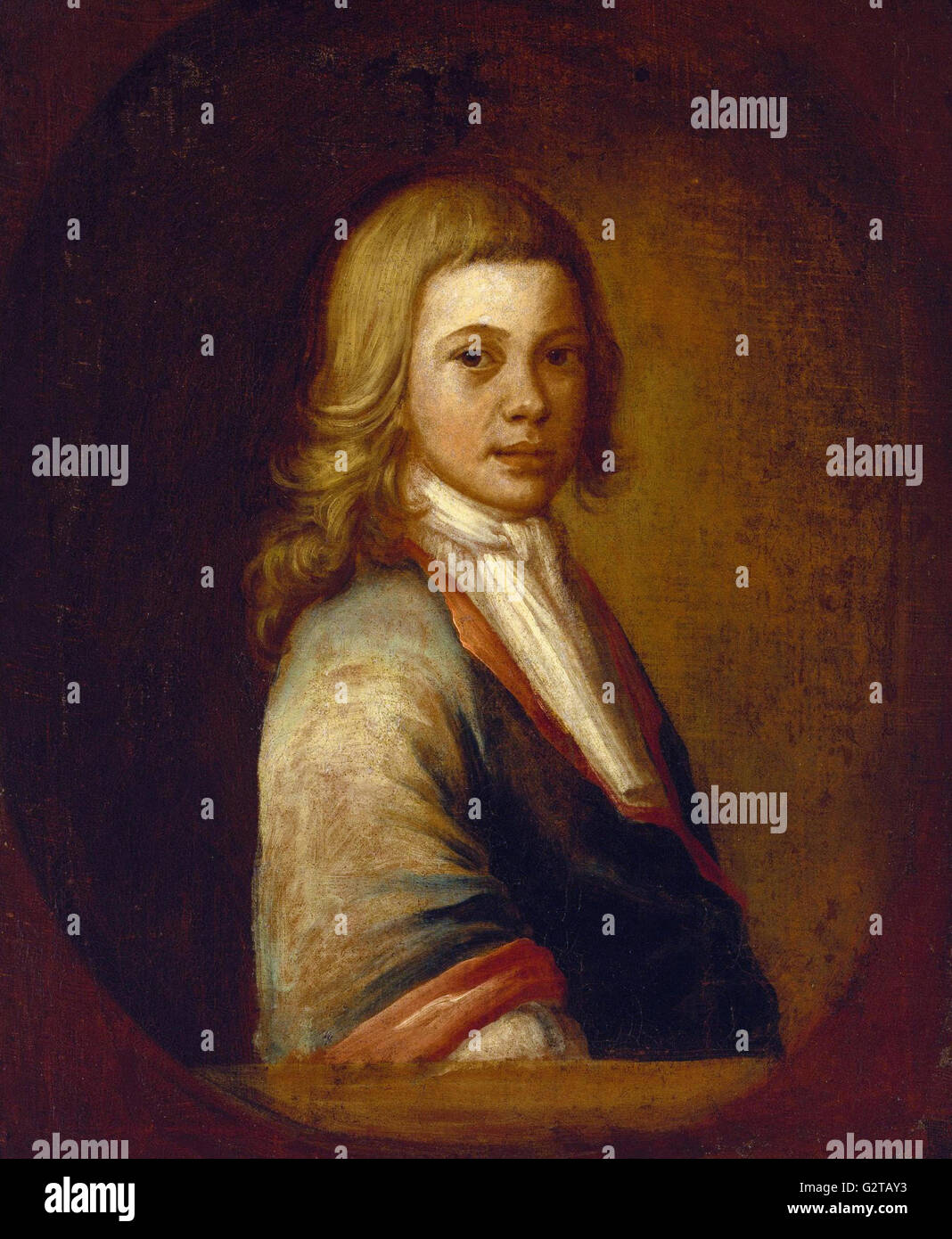 Attributed to the Pierpont Limner - Portrait of a Boy Stock Photo - Alamy