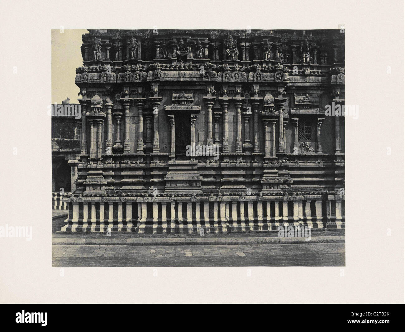 Captain Linnaeus Tripe - Tanjore. Great Pagoda. South Facade of Small ...
