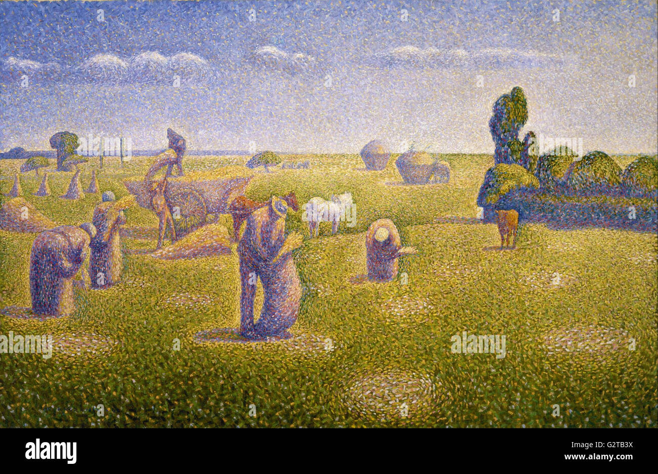Charles Angrand - The Harvesters Stock Photo - Alamy
