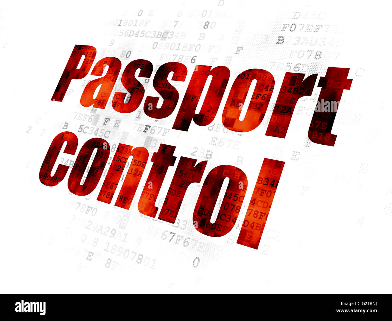 Travel concept: Passport Control on Digital background Stock Photo - Alamy