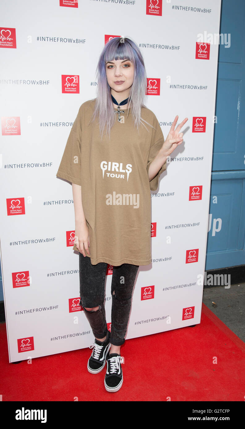 EDITORIAL USE ONLY Zoe London attends the launch of #INTHEFROWxBHF, a ...