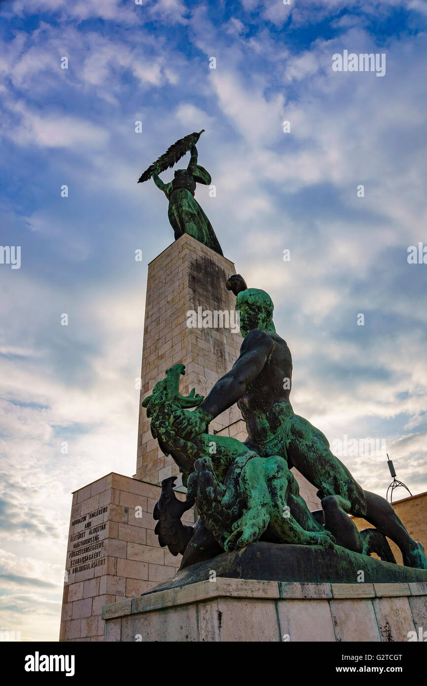 Bronze statue man killing dragon hi-res stock photography and images ...