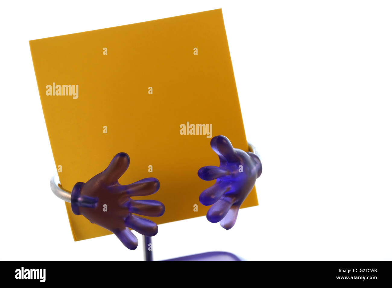 Blank note with note holder, space to put note yourself Stock Photo - Alamy