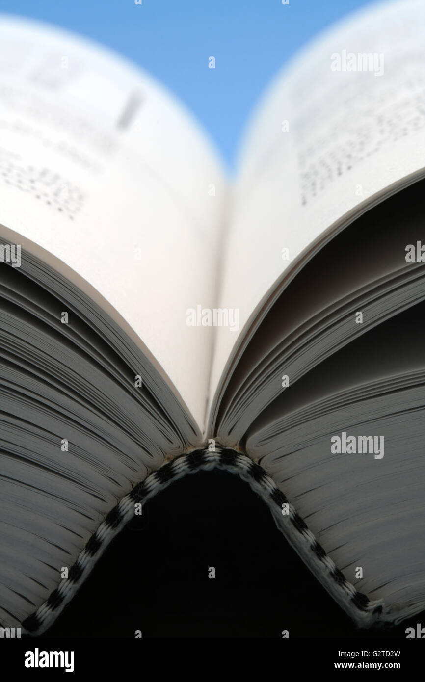 Open book, close-up Stock Photo - Alamy
