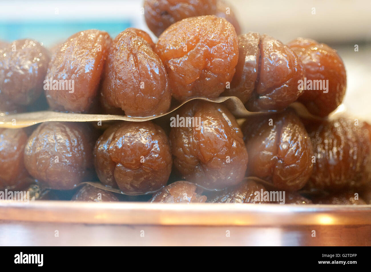 Italy, Lombardy, Sweet Shop Bakery Window, Marron Glace, Marron Frances ...