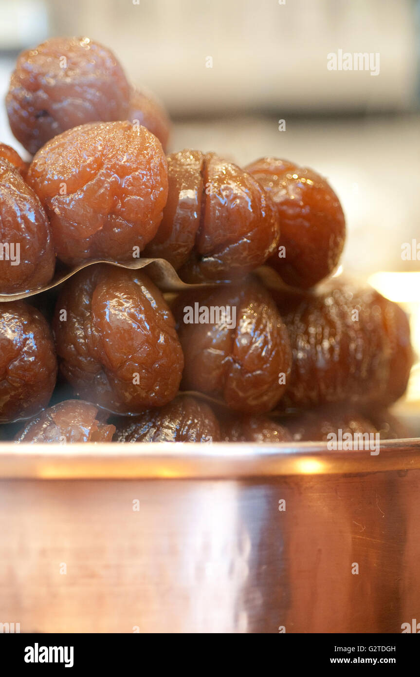 Italy, Lombardy, Sweet Shop Bakery Window, Marron Glace, Marron Frances ...