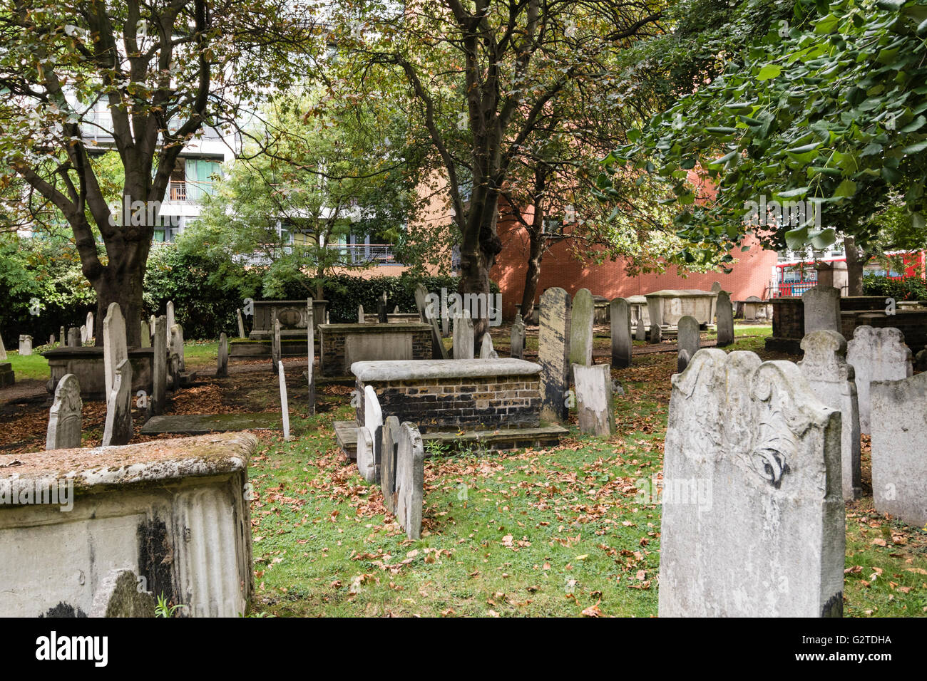 Bunhill Fields burial ground off the City Road, London is the resting ...