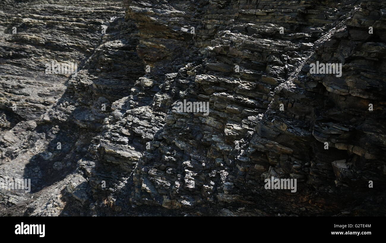 Closeup of a sedimentary mountain limestone rocks texture Stock Photo ...