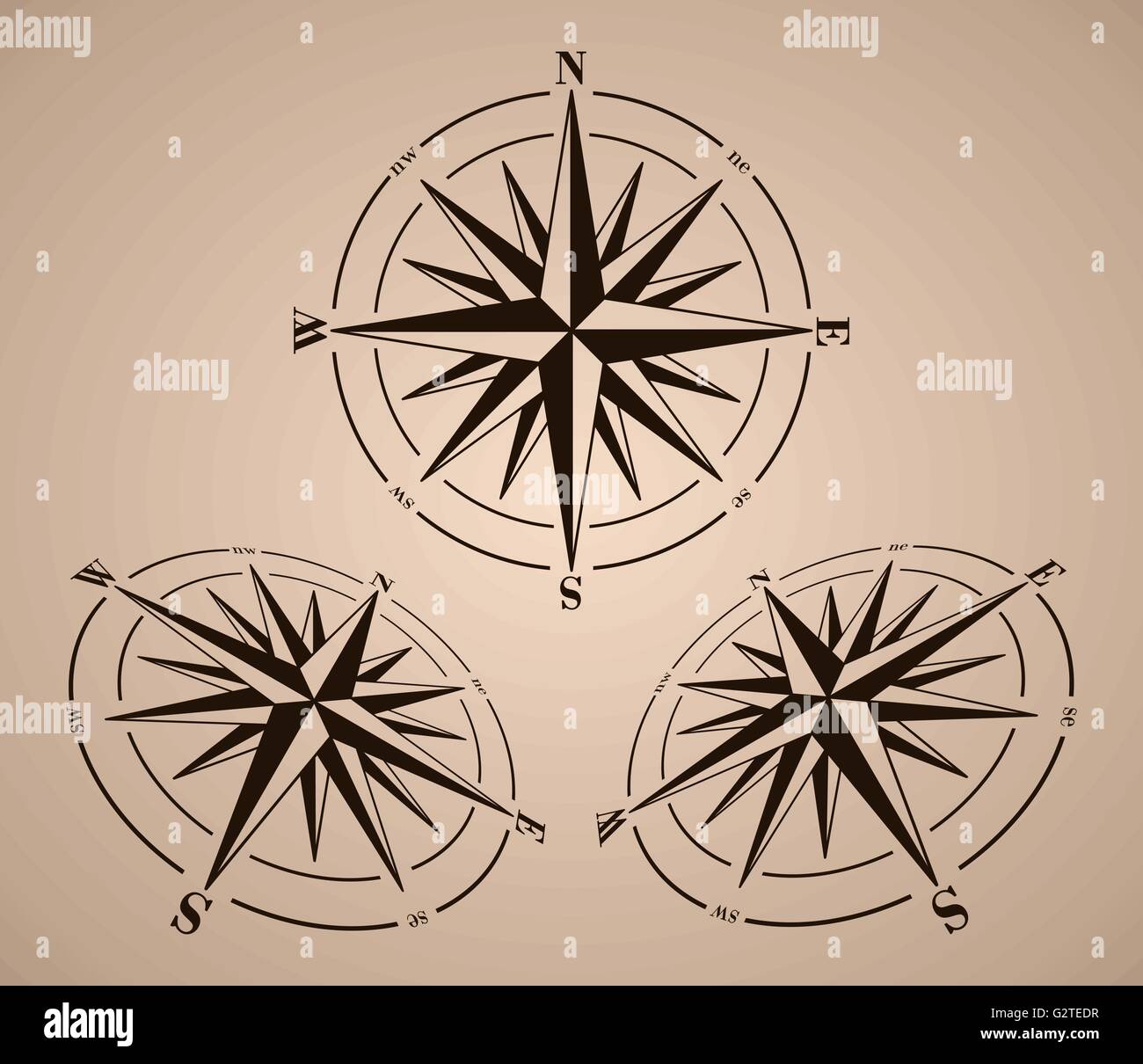 Compass roses hi-res stock photography and images - Alamy