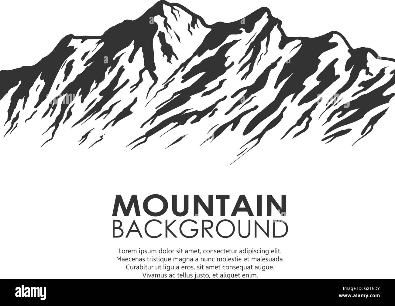 Mountain range isolated on white background Stock Vector Image & Art ...