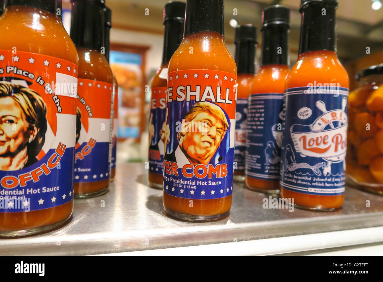 Hot sauces bottles hi-res stock photography and images - Alamy