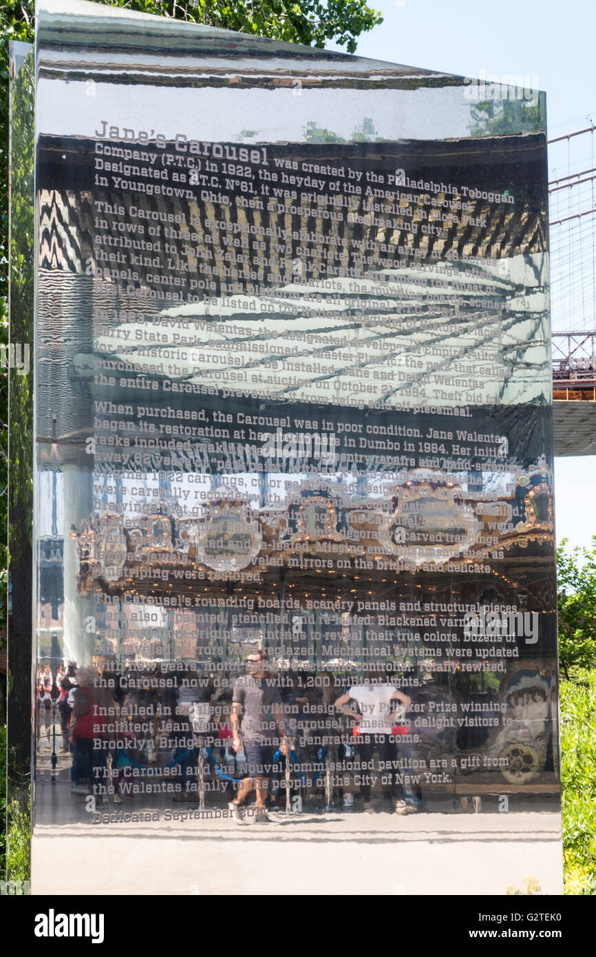 Jane's Carousel in Brooklyn Bridge Park, NYC, USA Stock Photo - Alamy