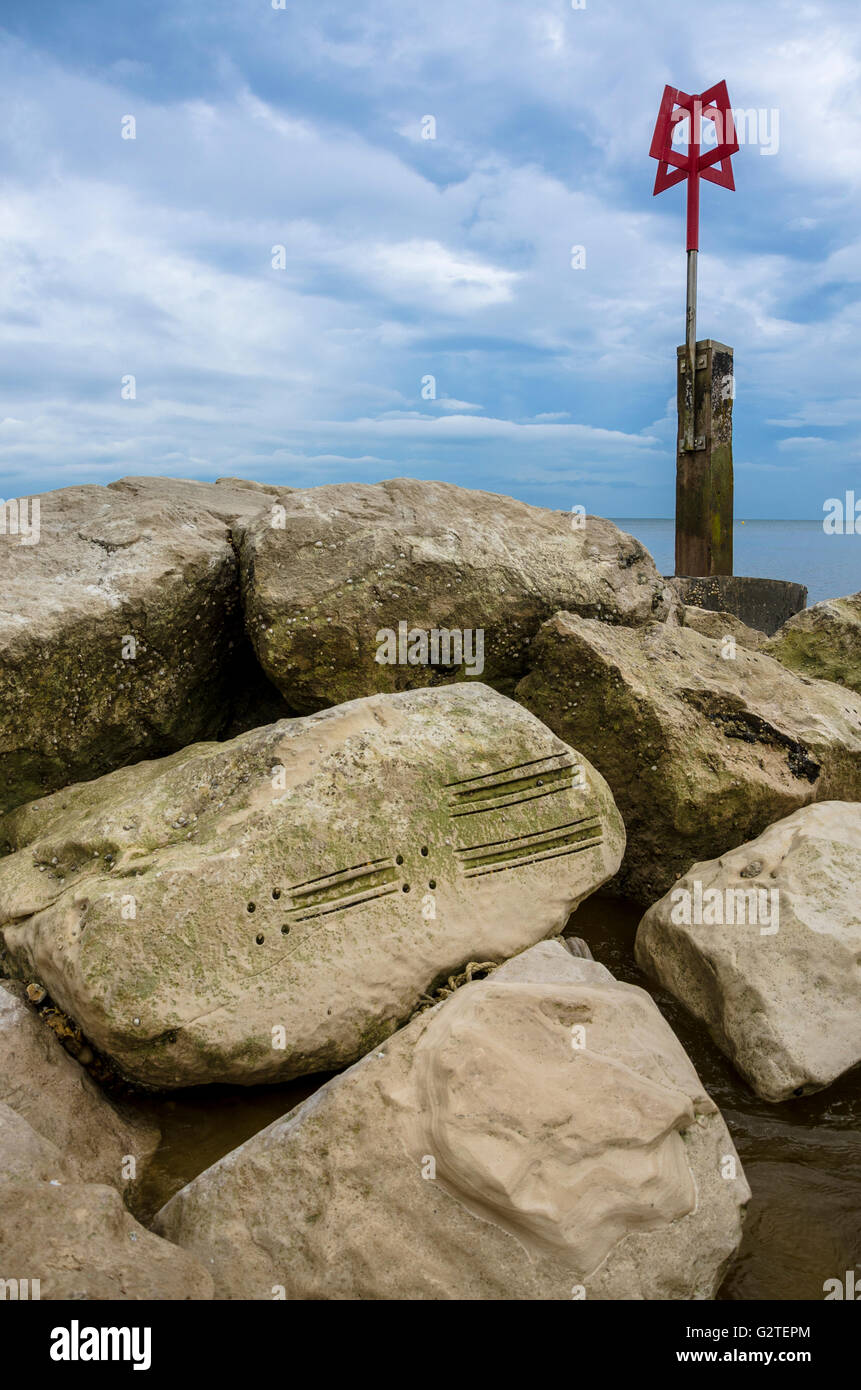 Groin marker hi-res stock photography and images - Alamy