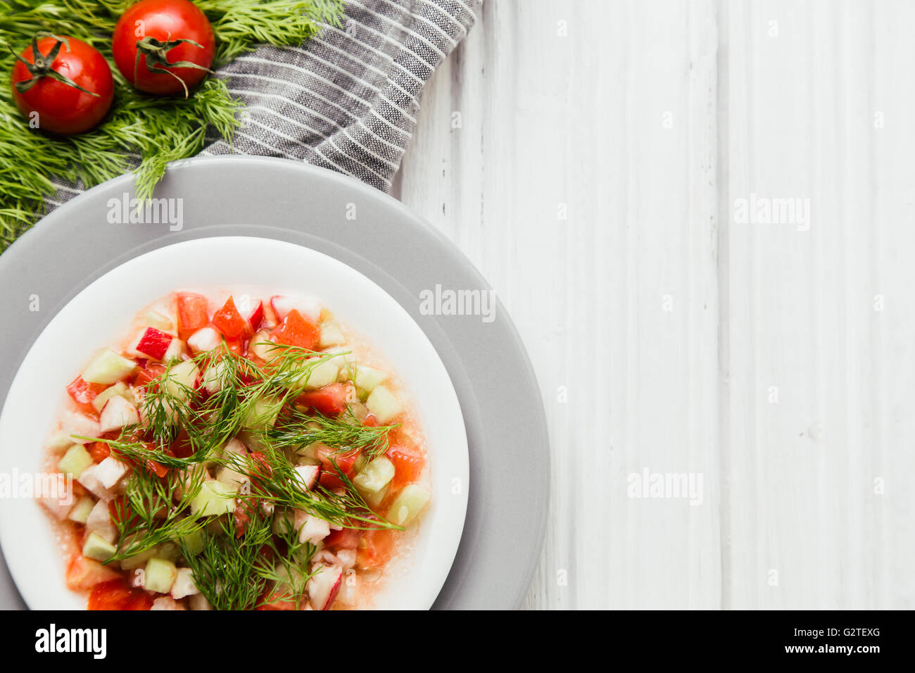 Healthy morning meal with fresh vegetables Stock Photo - Alamy