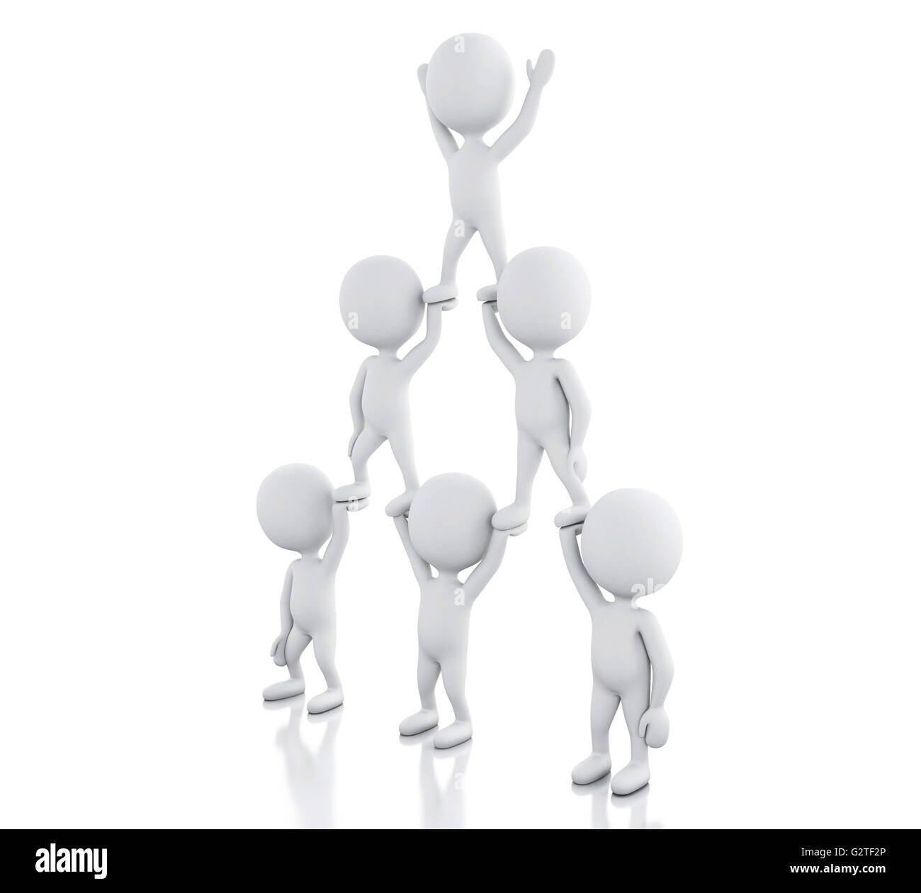 3d renderer image. White people, team work. Business concept. Isolated ...
