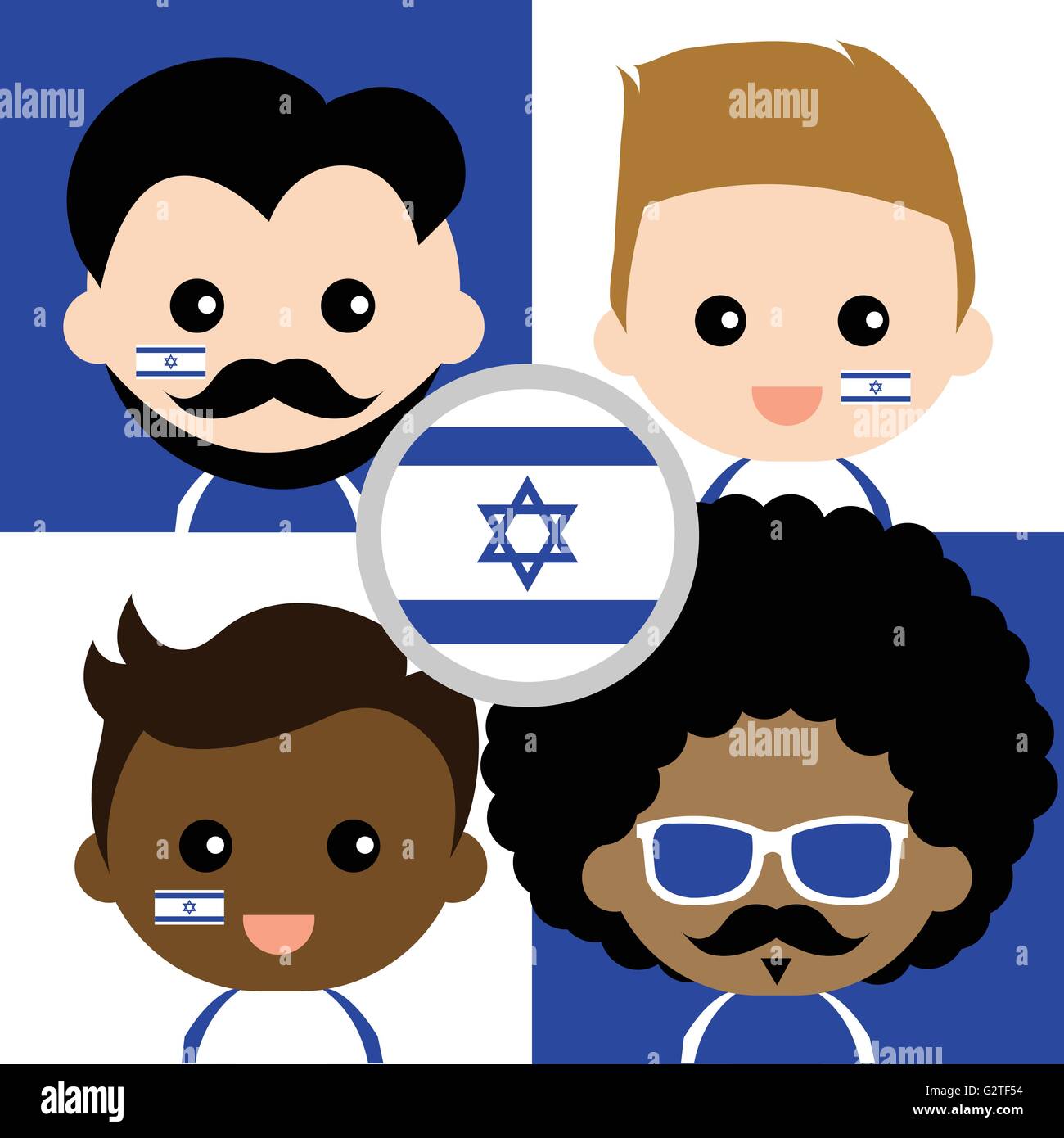 Israeli supporters Stock Vector Images - Alamy