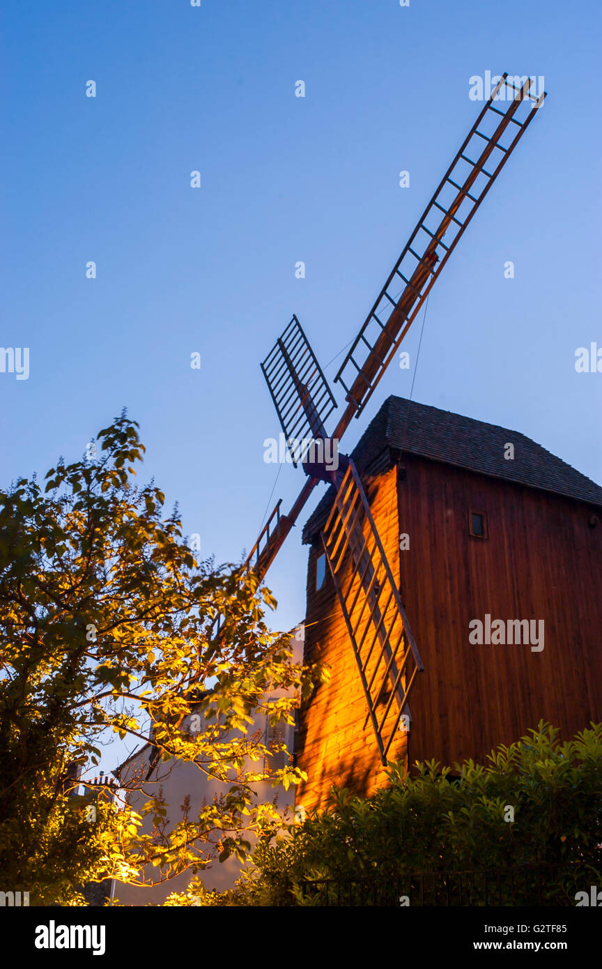 Paris, France, Old Building in Montmartre, Windmill, "Moulin de la ...