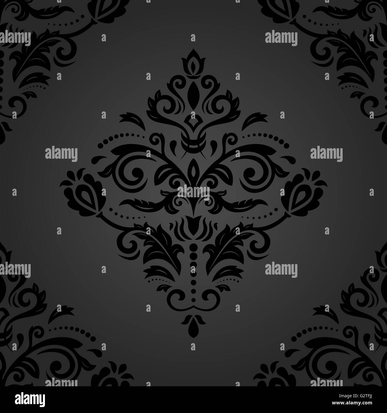 Damask Seamless Pattern Stock Photo - Alamy