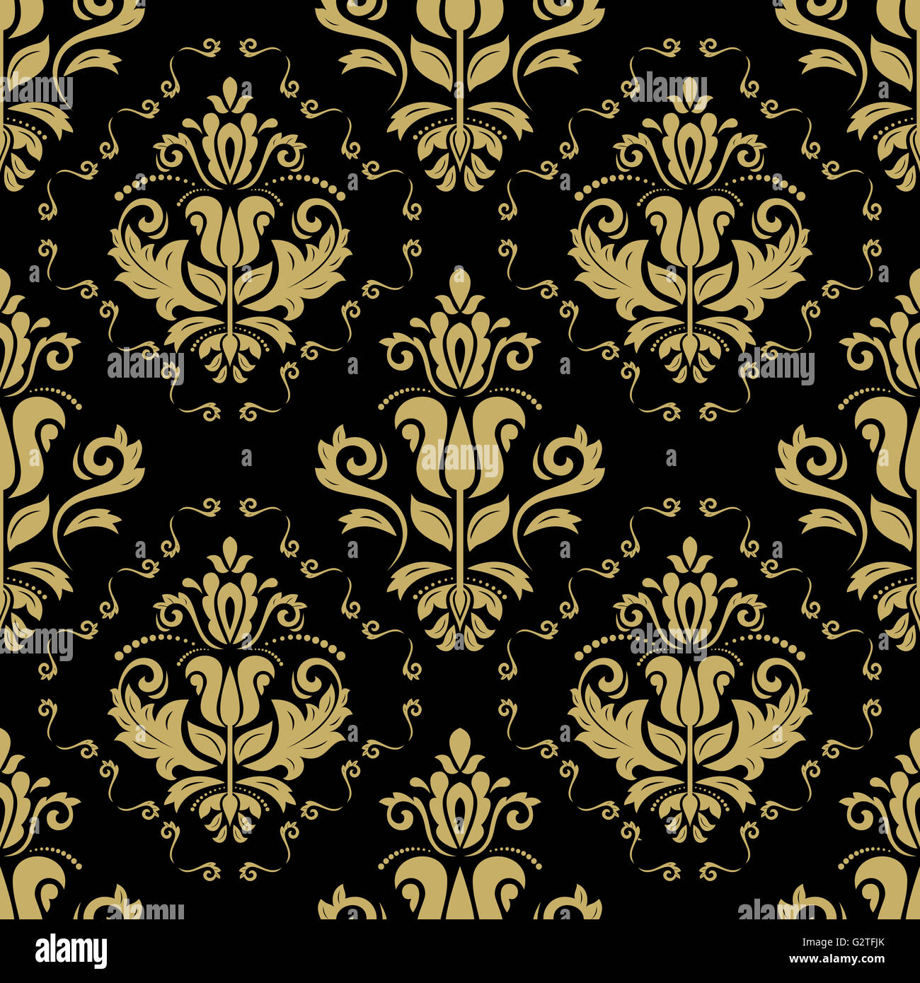 Damask Seamless Pattern Stock Photo - Alamy